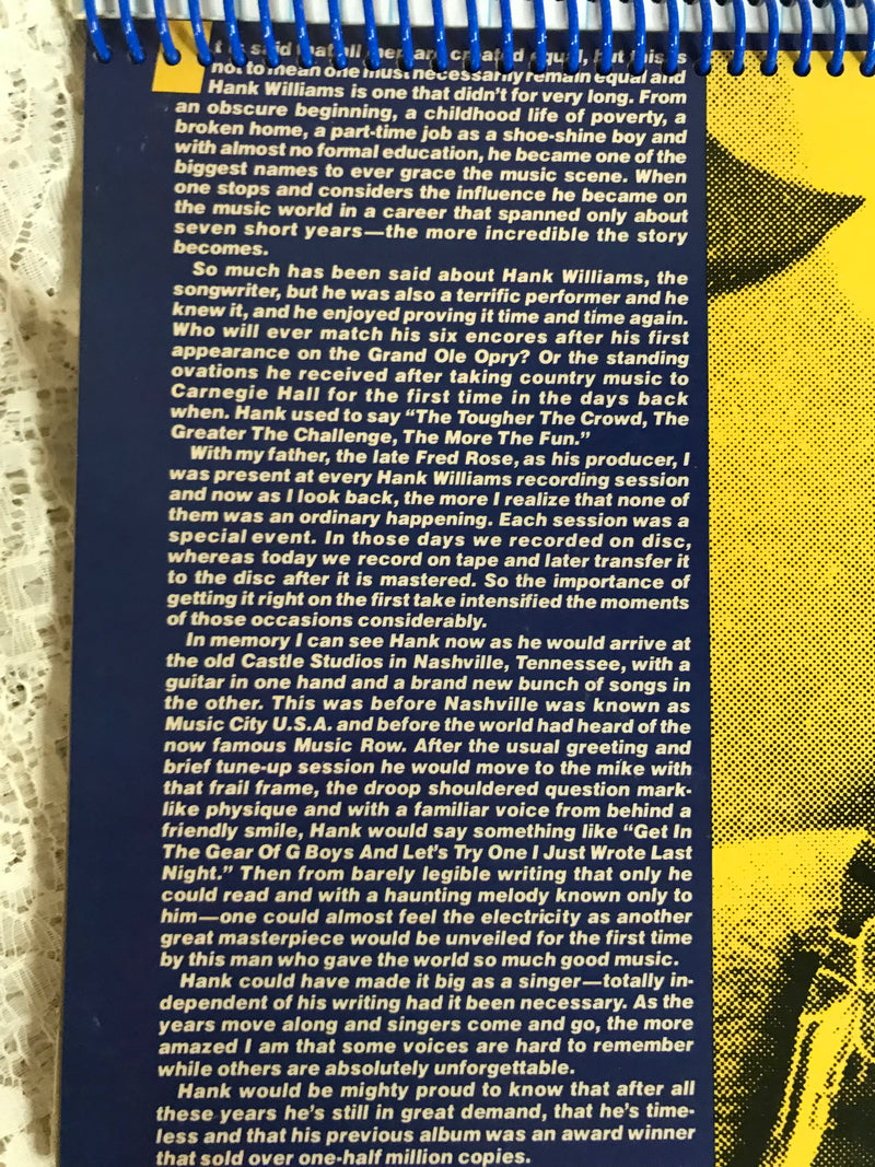 Hank Williams Sr. Album Cover Notebook – A Victorian Revolution