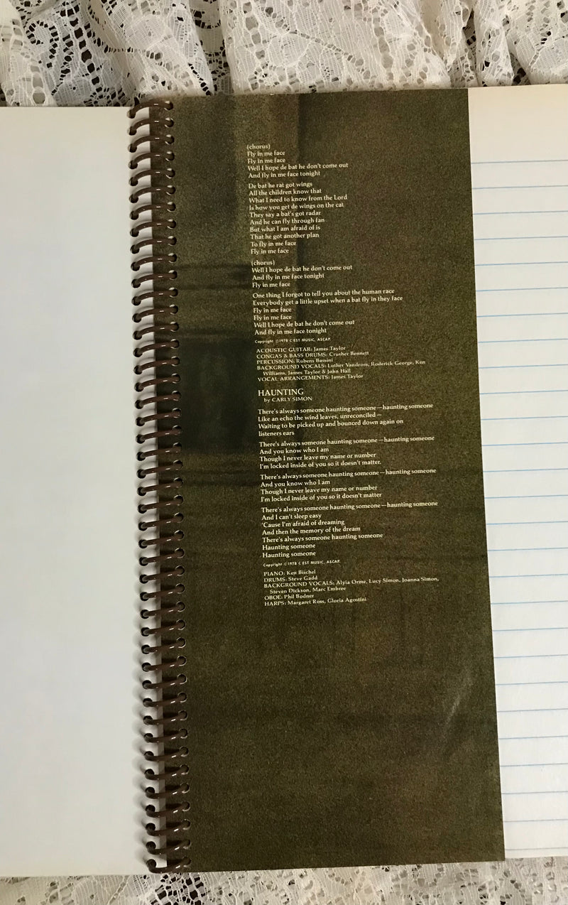 Carly Simon Boys in the Trees Album Cover Notebook – A Victorian Revolution